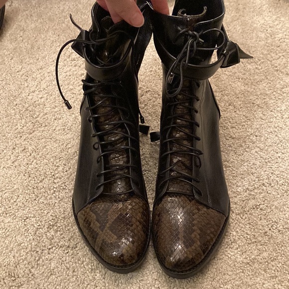 Alexandre Birman | Shoes | New Alexandre Birman Black Leather Combat ...